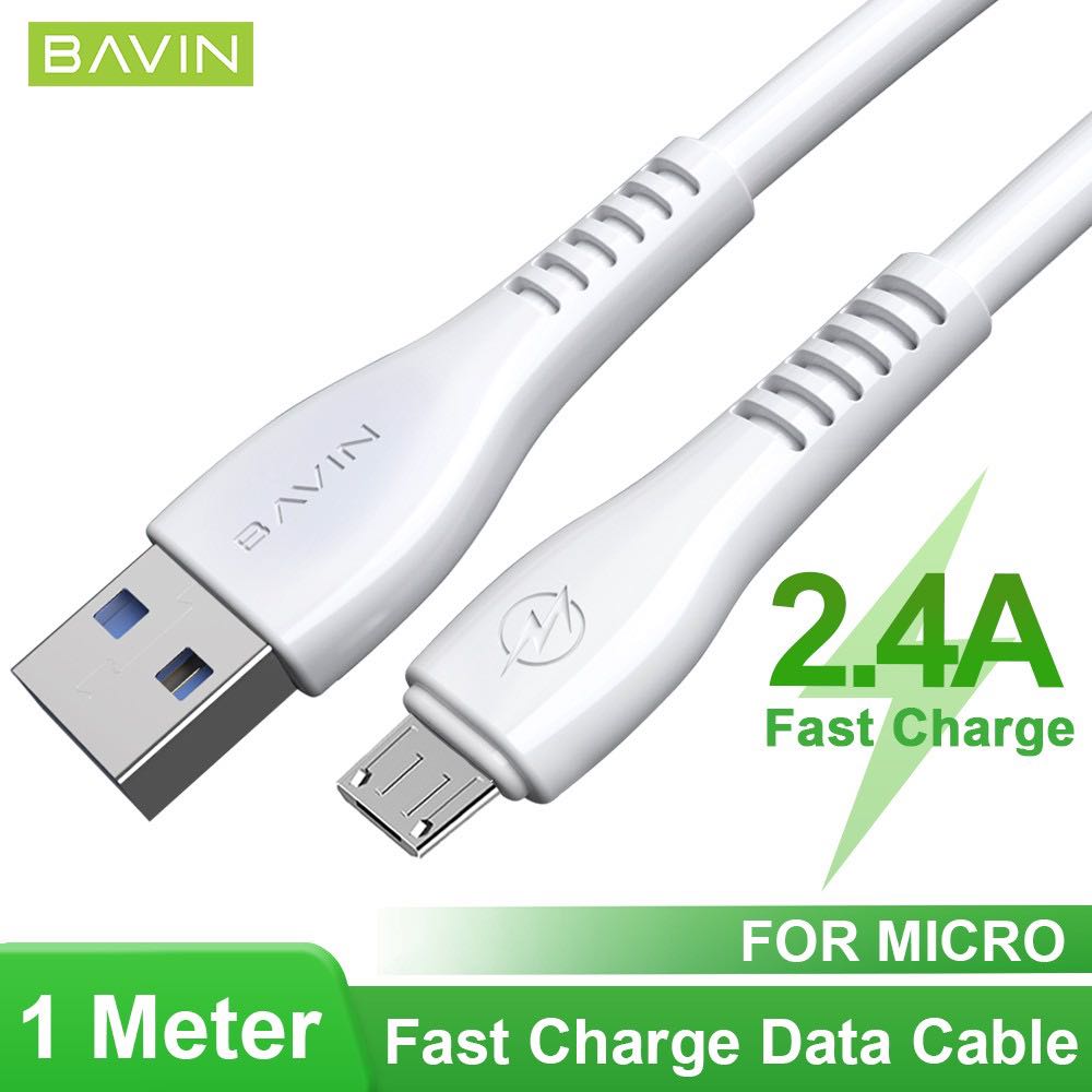BAVIN CB071 Qualcomm3.0 Fast Charging Data Cable Micro /iPhone /Type-C ...