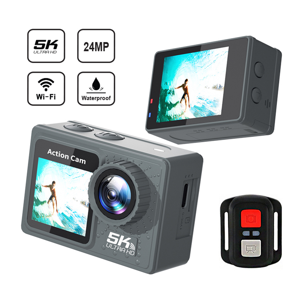 5K 4K 60FPS Action Anti-shake WIFI Sports Cam Dual Screen Diving Mini ...