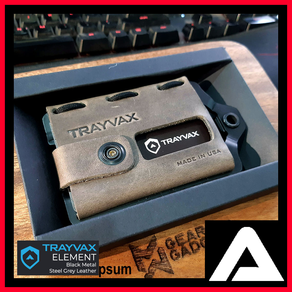 Trayvax Element Wallet - Black Metal - Steel Grey Leather | Lazada PH
