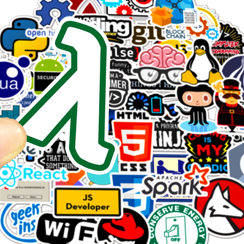 50Pcs Internet Java Stickers Programmer DIY Suitcase Laptop Guitar Car ...