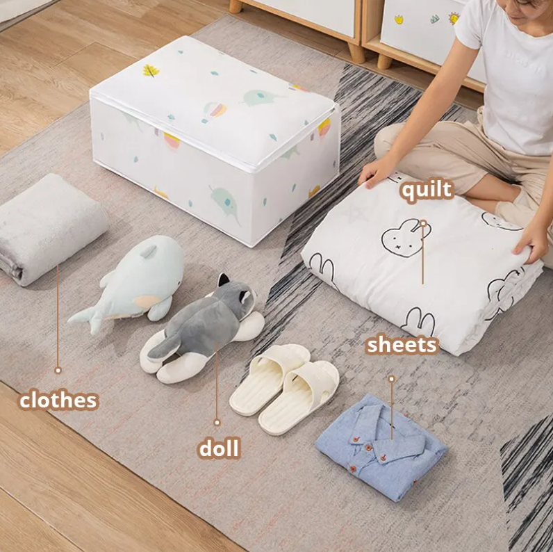 Peva Cloth Storage Bag With Zip, Large 60x40x25 Storage Bags Under Bed ...