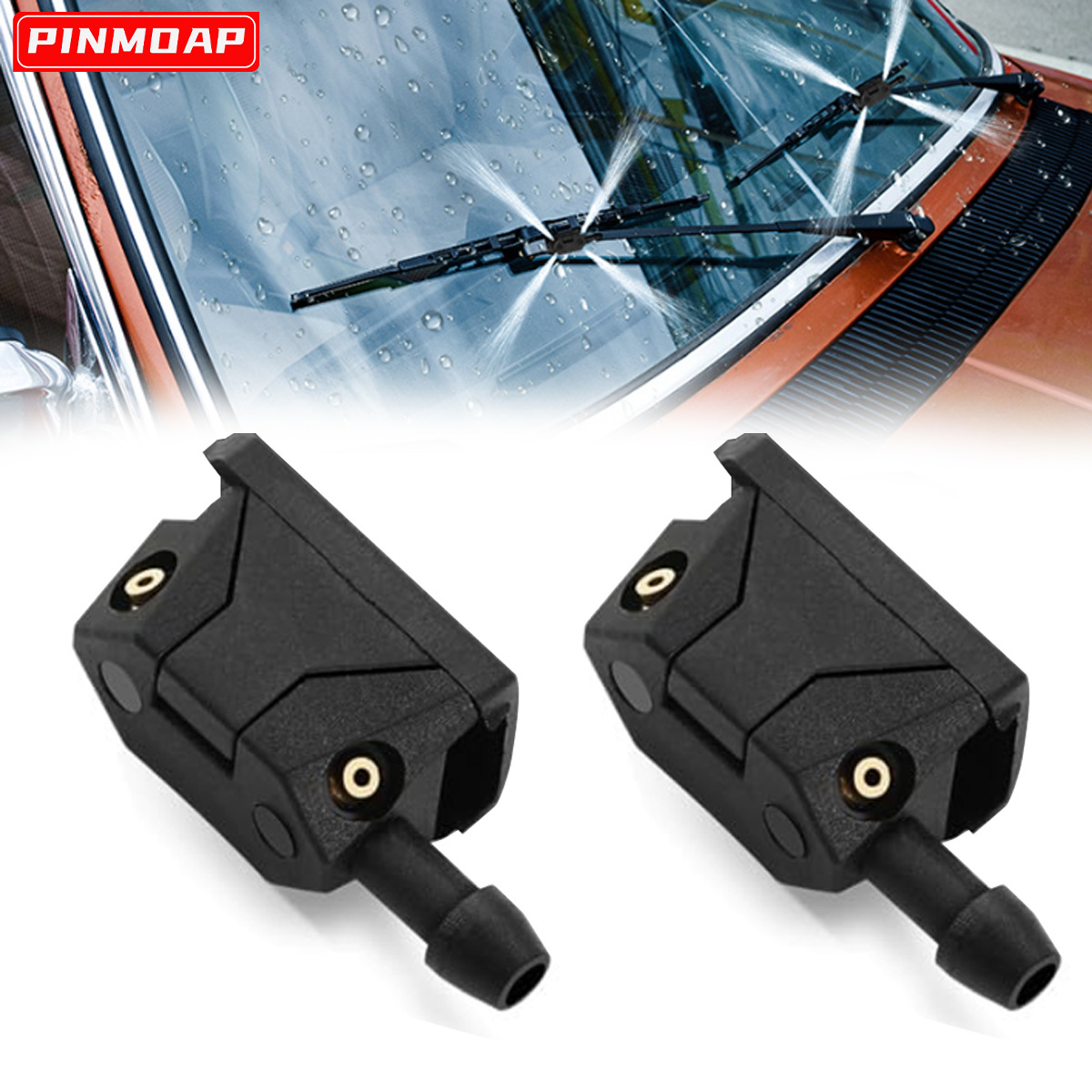 Car Windscreen Washer Wiper Water Spray Jets Nozzles Mounted Onto 8mm ...