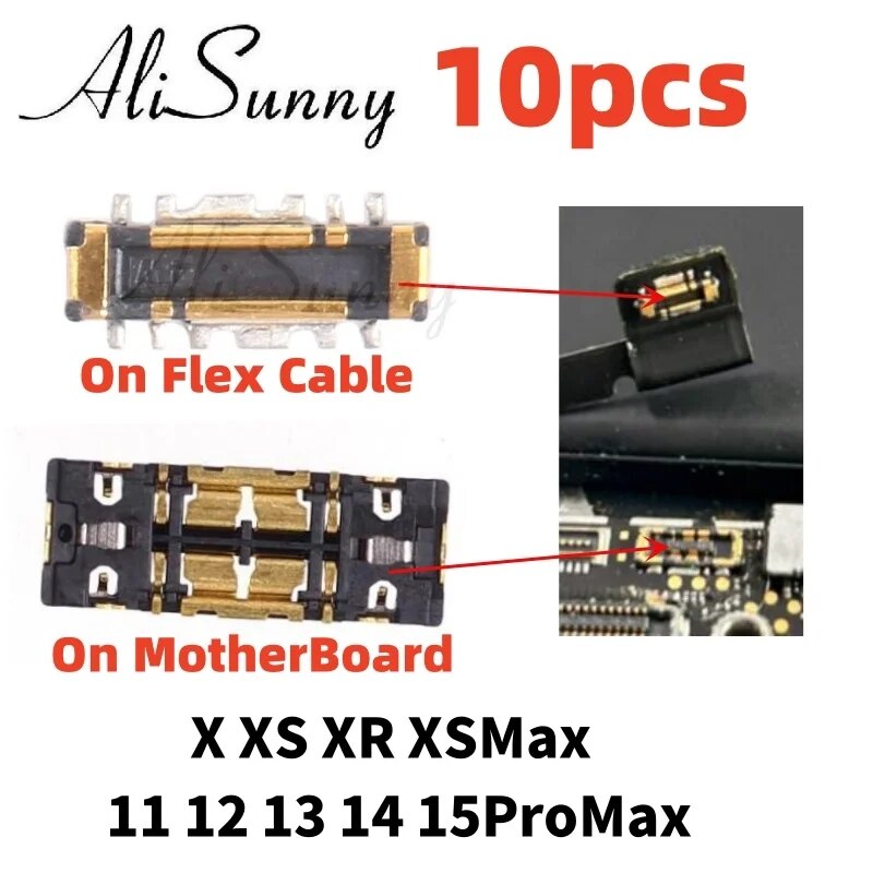 AliSunny 10pcs FPC on Battery Flex Cable For iPhone 14 13 12 11 Pro Max ...