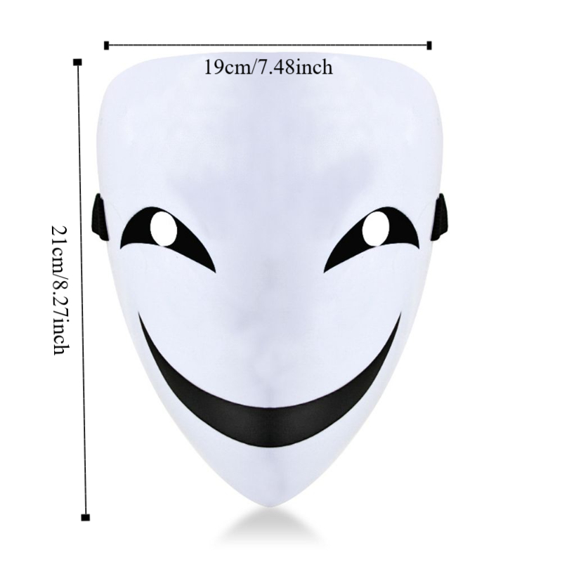 Creative Fashion Halloween Prop Adult White Smile Anime Cartoon Cosplay ...