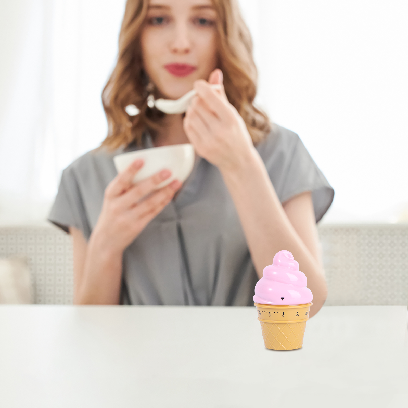 Ice Cream Timer Clocks Learning Mechanical Wind-up Timing Reminder ...
