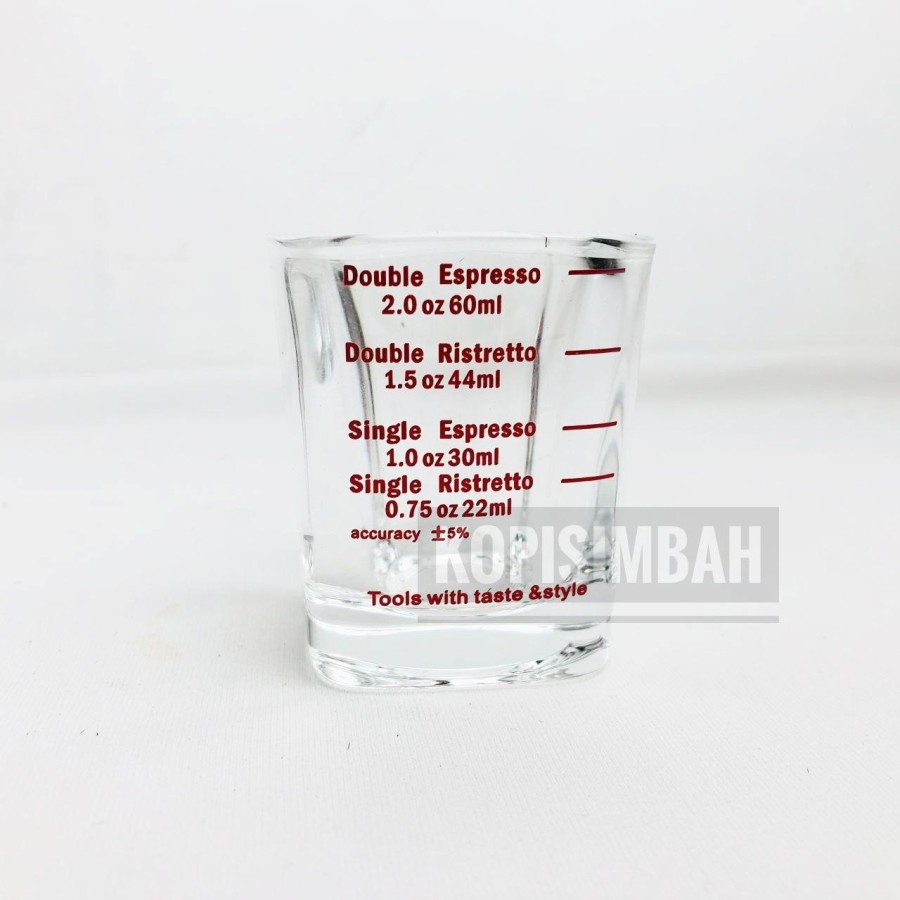 Gelas Ukur Coffee KOTAK Glass Sloki Double Shot Kapasitas 60ml Server ...