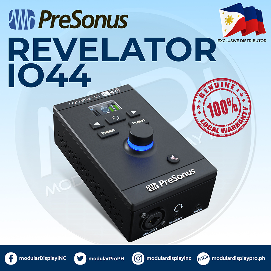 PreSonus Revelator io44 USB-C Audio Interface USB Audio Interface, 4-in ...