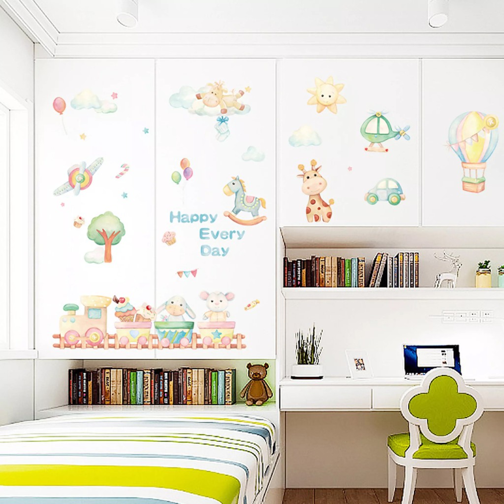 Stiker dinding Anak HM71010 Pastel Happy Every Day Wallsticker 50x70 ...