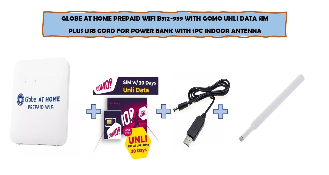 B312-939 set with GOMO UNLI DATA, and Indoor antenna PLUS usb cord for ...