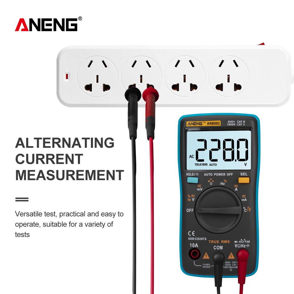 ANENG AN8002 Digital Multimeter 6000 Counts Multimetro Multitester ...