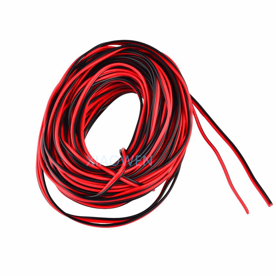 【TopazTrove】2pin Wire 10m 20m 50m 100m Electric 22AWG Extension Cable ...