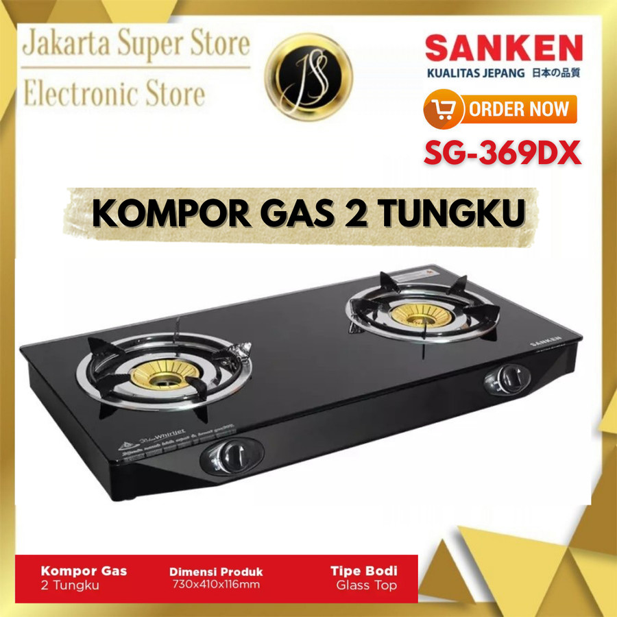 KOMPOR SANKEN SG-369 DX / KOMPOR GAS 2 TUNGKU | Lazada Indonesia