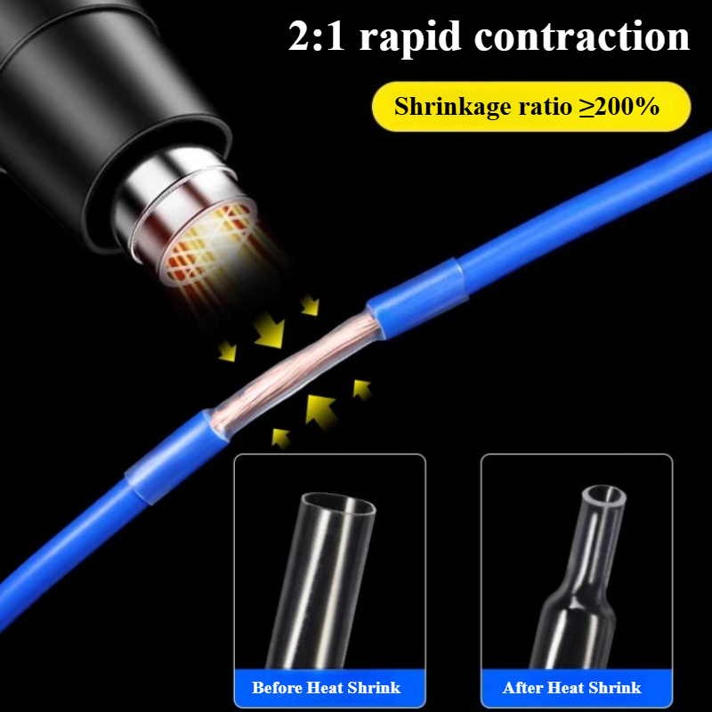 2: 1 Times 5M Shrink Sleeve Transparent Heat Shrink Wire Electronic DIY ...
