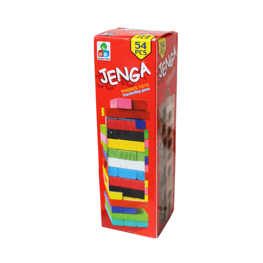 54 Pcs Mini Wooden Colorful Jenga Activity Game Toy For Kids - E50900 ...