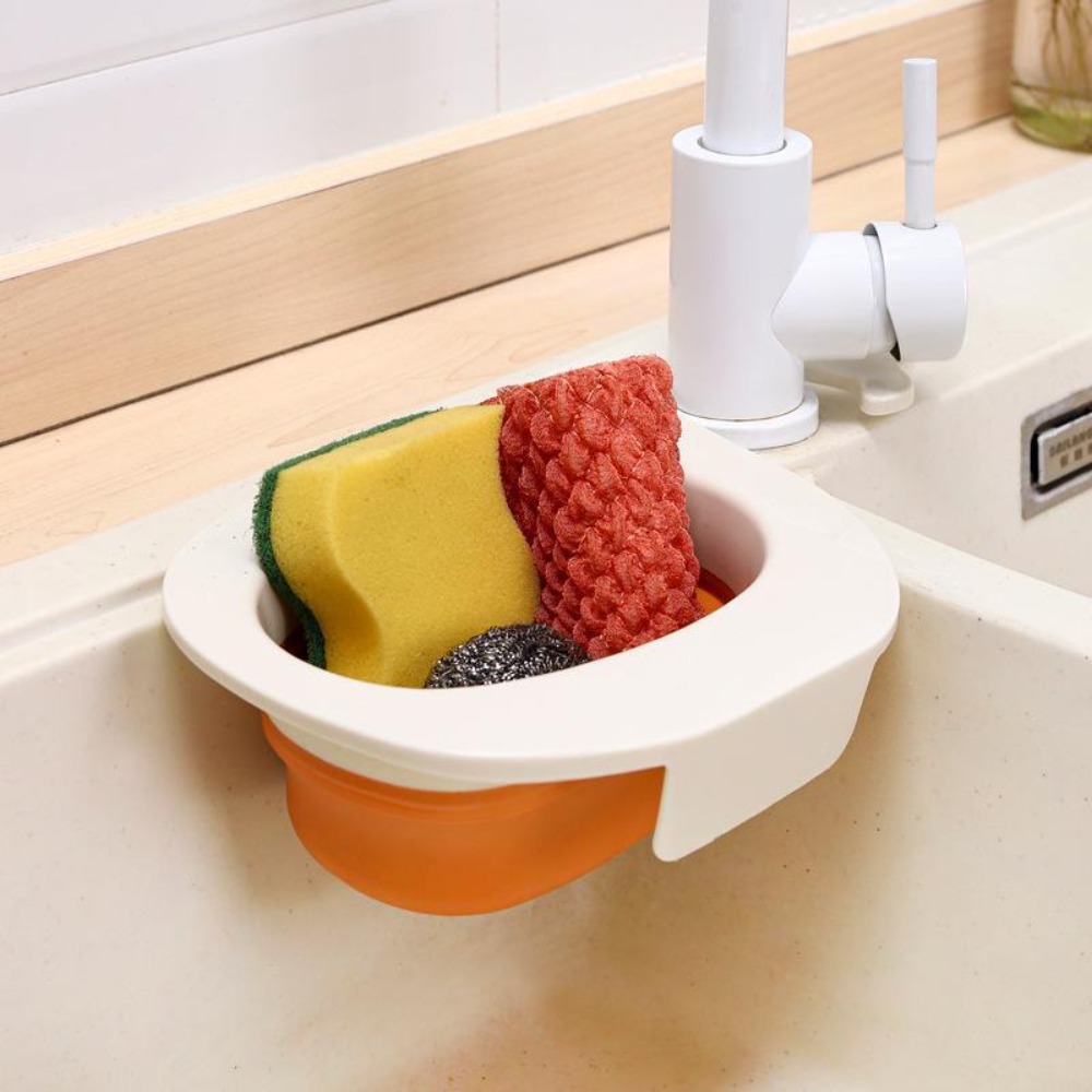 Silicone Sink Strainer Folding Multifunctional Kitchen Hanging Rack ...