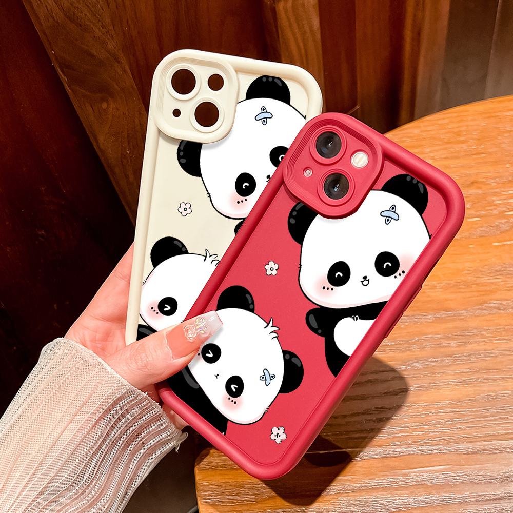 TA for Samsung A06 Back Cover Soft Square Ladder Cute Panda Cases ...