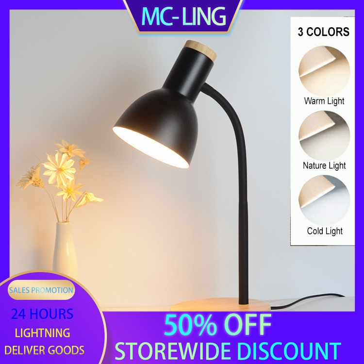 【Anniversary】table lamp Nordic Modern wooden desk lamp Art Hose Desk ...