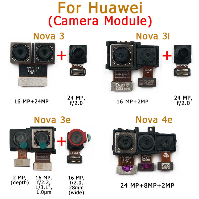 Front Rear For Huawei Nova 3 3i 3e 4e View Back Camera Main Facing ...