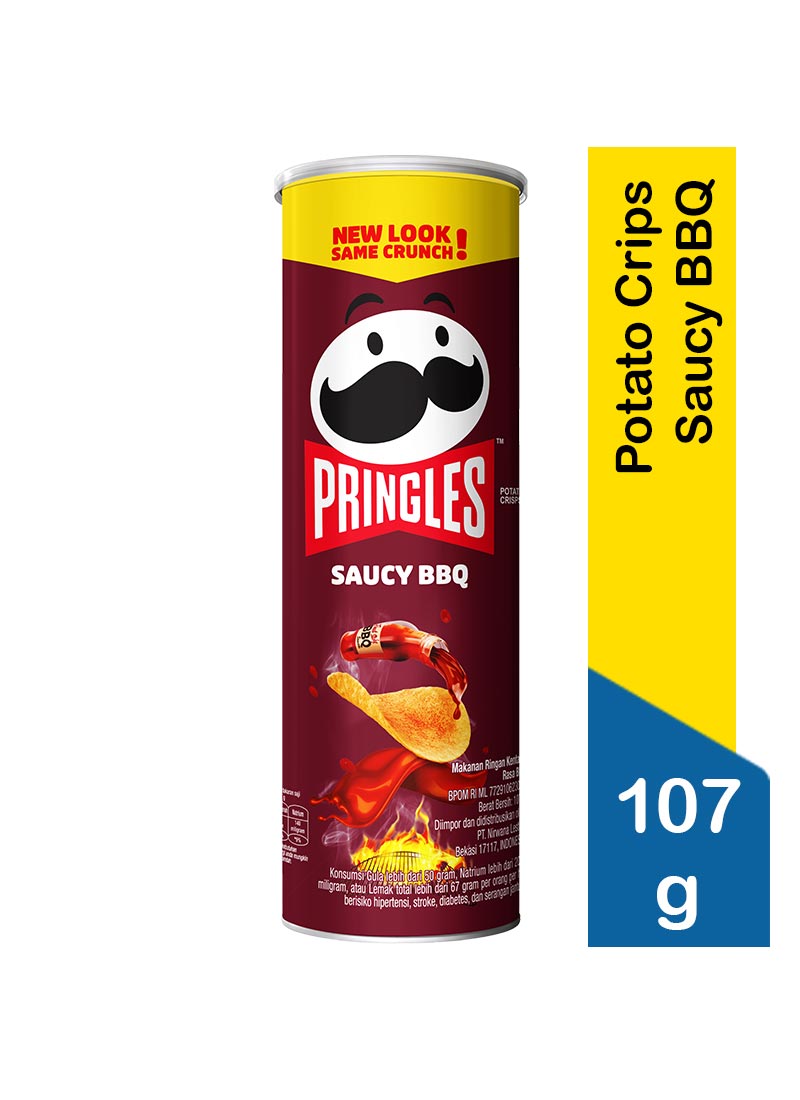 PRINGLES RASA SAUCY BBQ KERIPIK KENTANG 107 GRAM ALL VARIAN Original ...