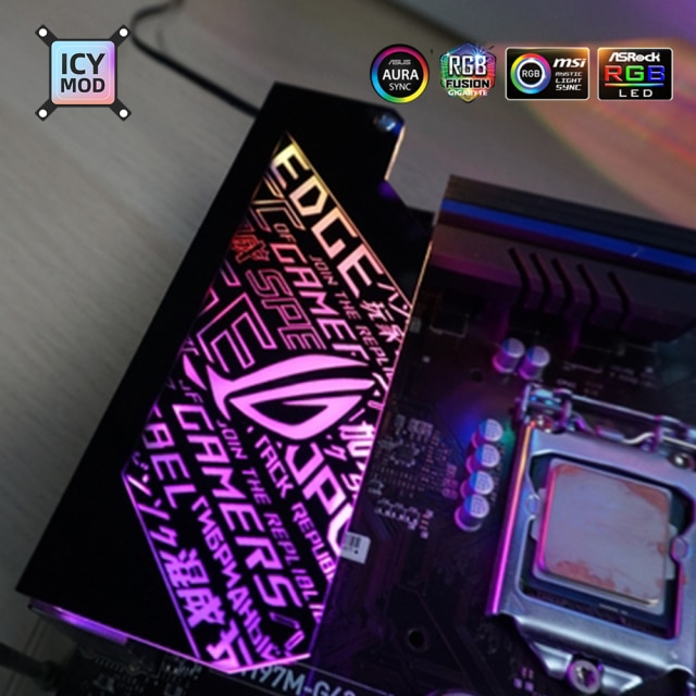 Rgb Motherboard Io Lighting Panel Customizable Mobo Decoration 5v/12v ...