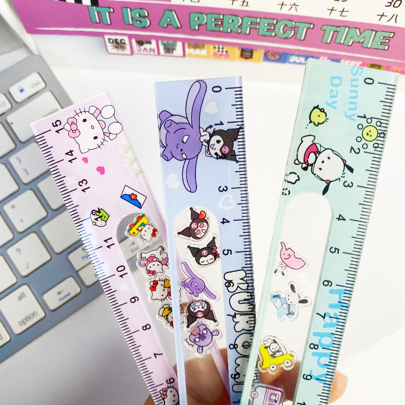 Cute Exquisite Cartoon Shaker Ruler Creative Anime Character Acrylic ...