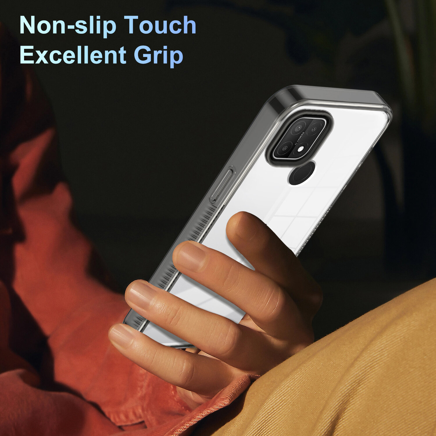 lthmy for Oppo A58 5G Case hard transparent acrylic back scratch ...