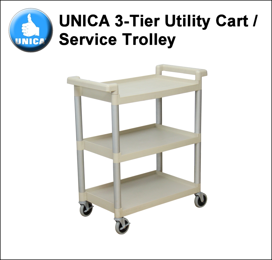 UNICA 3 Tier Utility Cart / Service Trolley [Made in Singapore] [**Self ...
