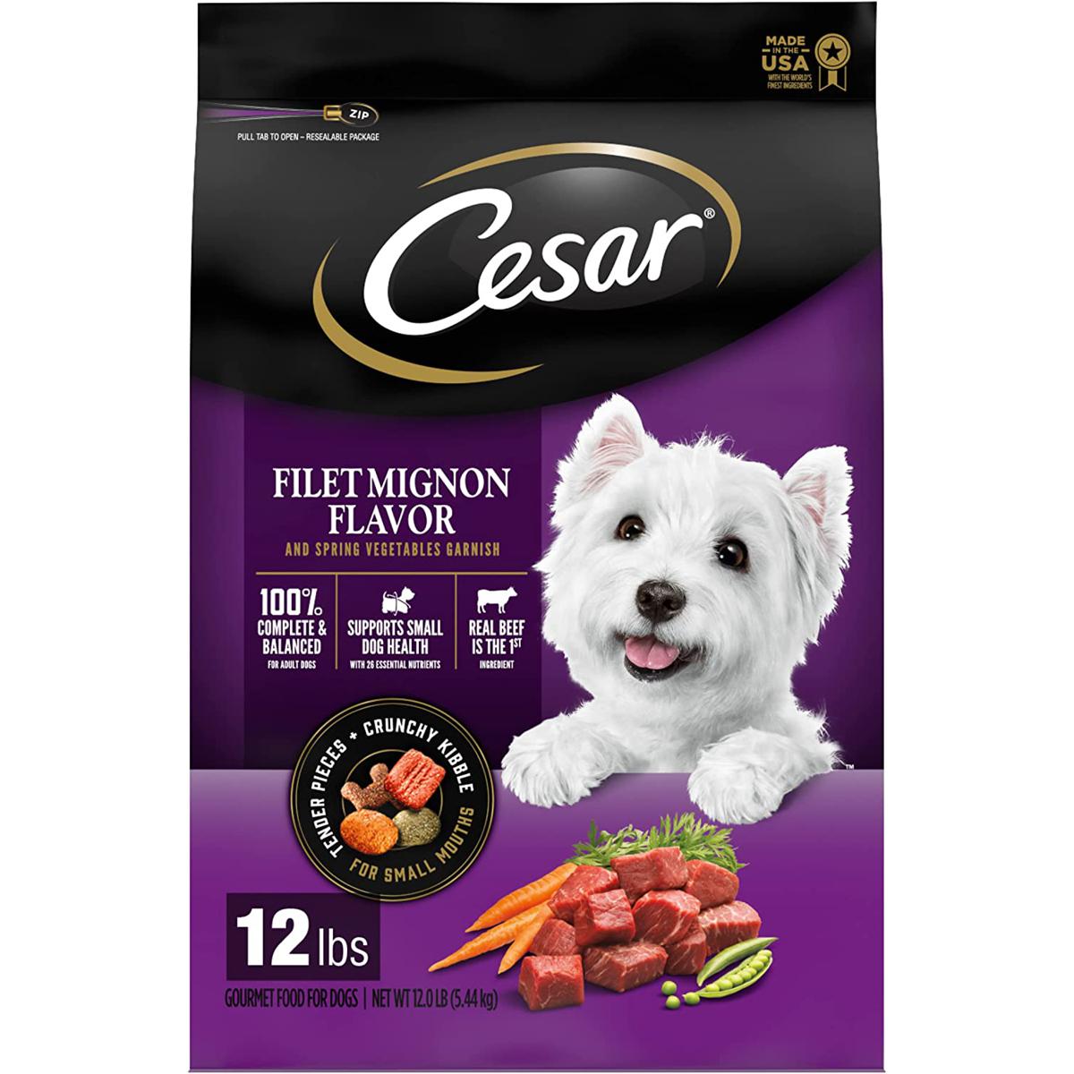 CESAR Small Breed Dry Dog Food Filet Mignon Flavor with Spring ...