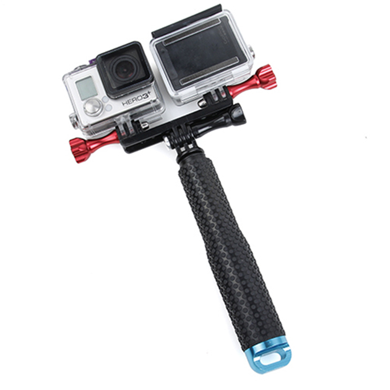 New Double Dual Holder Professional Sport Camera Handle Screw Mount ...