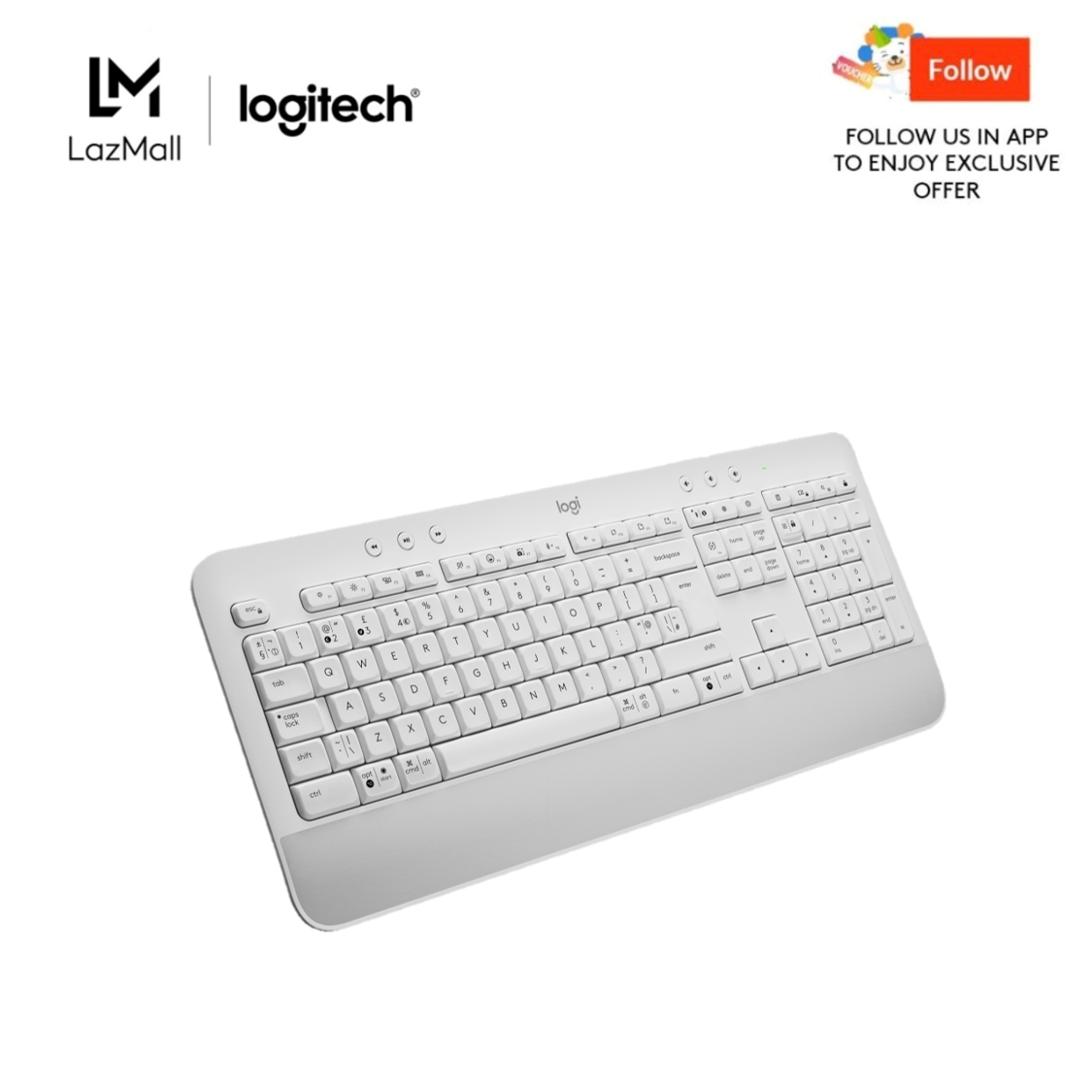Logitech Signature K650 Wireless Keyboard with Wrist Rest, Full-Size ...