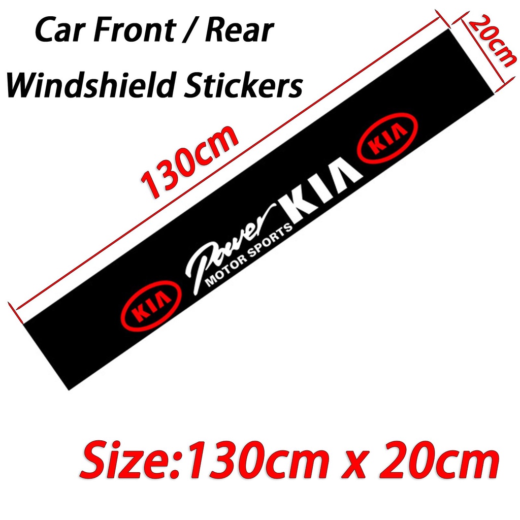 Car Windscreen Windshield Sticker BLACK Decorative Stickers For KIA New ...