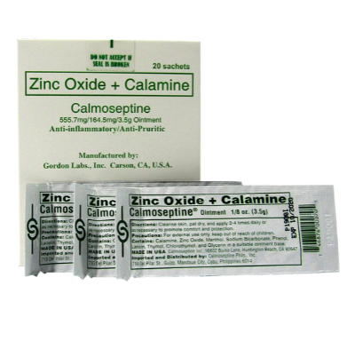 CALMOSEPTINE Zinc oxide + calamine Ointment 3.5g x 10 SACHETS | Lazada PH