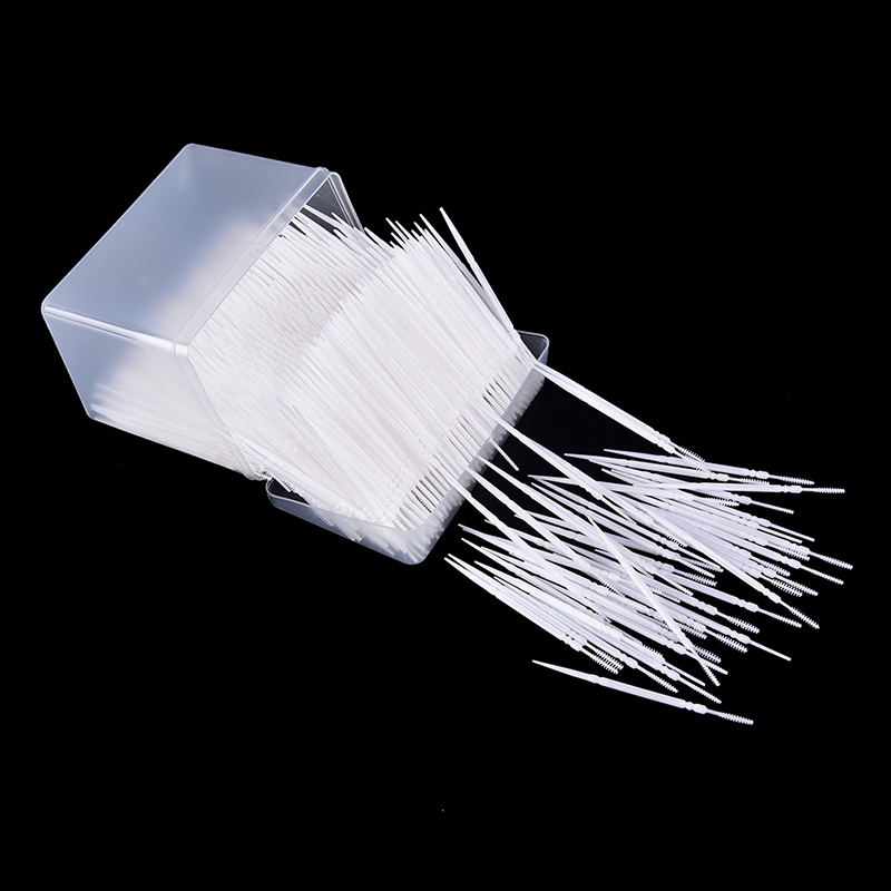 1100Pcs Plastic Dental Picks Oral Hygiene 2 Way Interdental Brush Tooth ...