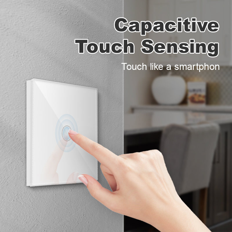 Axus Eu Touch Switch Ac100-240v Led Backlight Panel Tempered Crystal ...