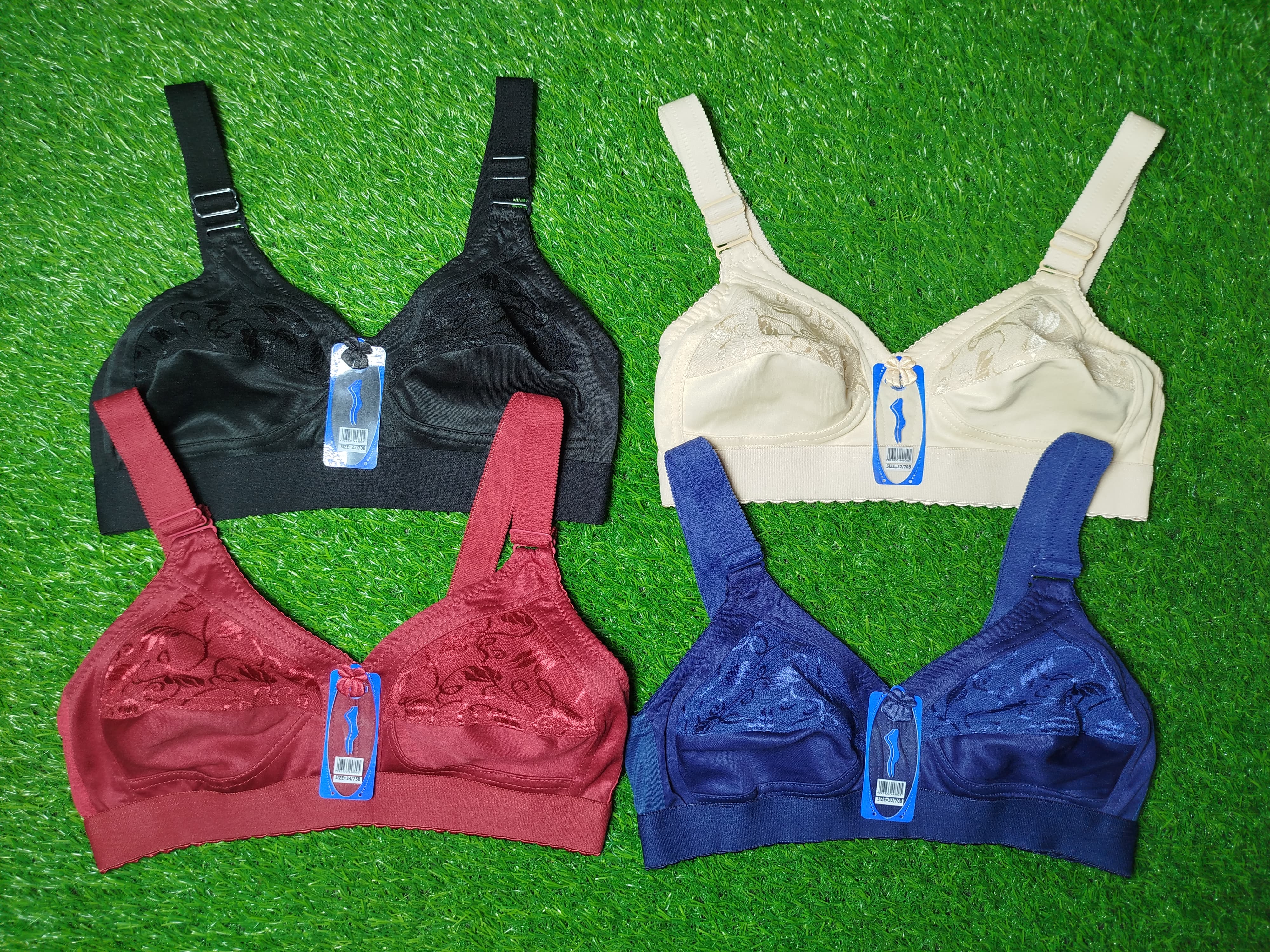 Cotton Jersey Stuff Non Padded Caprie Bra Blouse Braziers For Girls ...