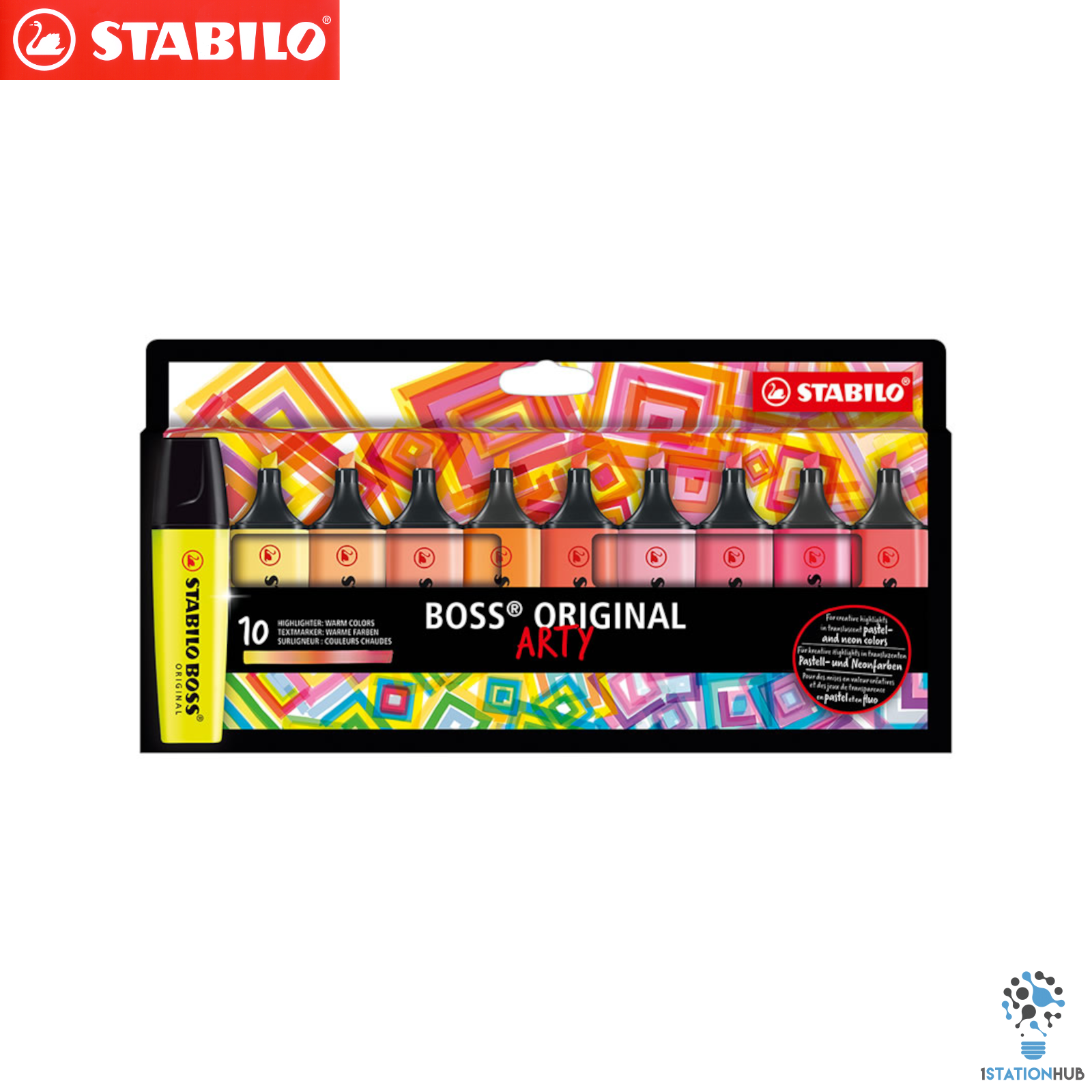 Stabilo Boss Original Highlighters - Wallet of 10's | Arty Warm / Cool ...