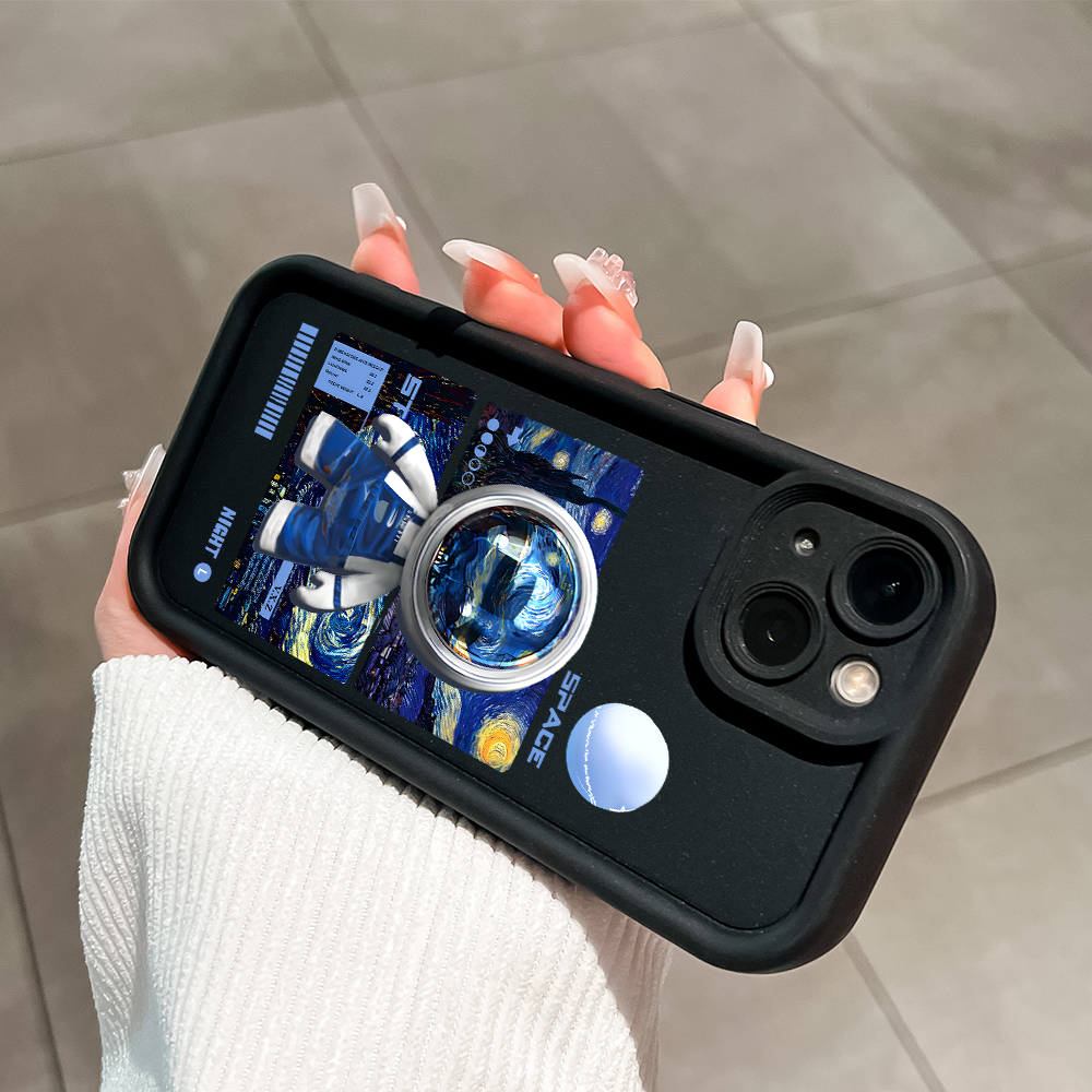 UCUC for Samsung A55 5G Back Cover Oil Painting Astronaut Ladder Camera ...