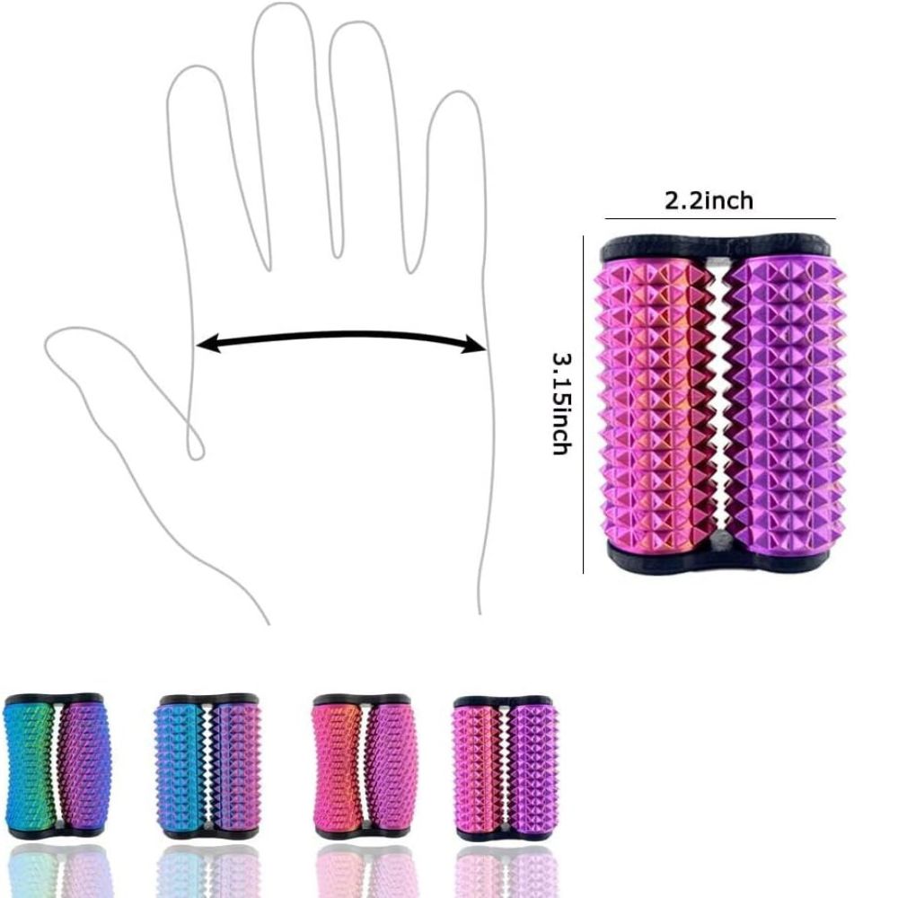 3D Printed Spike Grip Stimulato Double Roller Portable Palm Massage ...