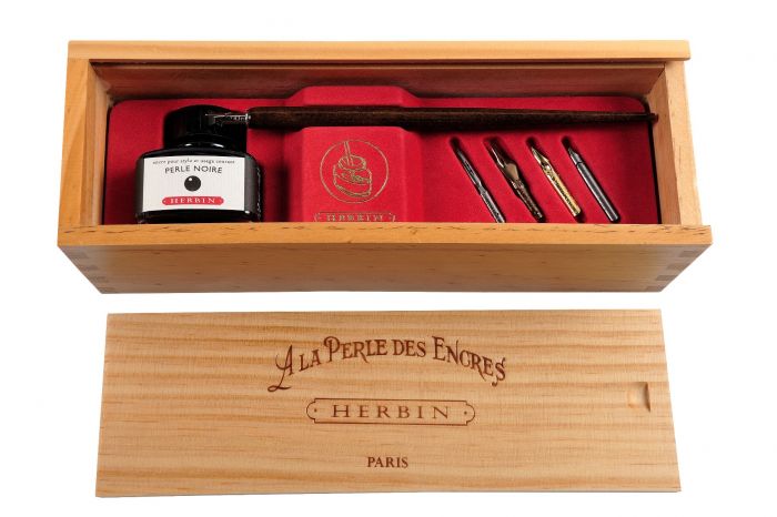 Herbin Black Pearl Ink Gift Box "La perle des encres" Perle Noire J ...