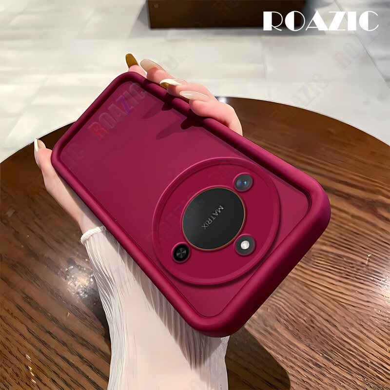 tzmar for Honor X9c Smart 5G Solid Color Silicone Shell Shockproof TPU ...