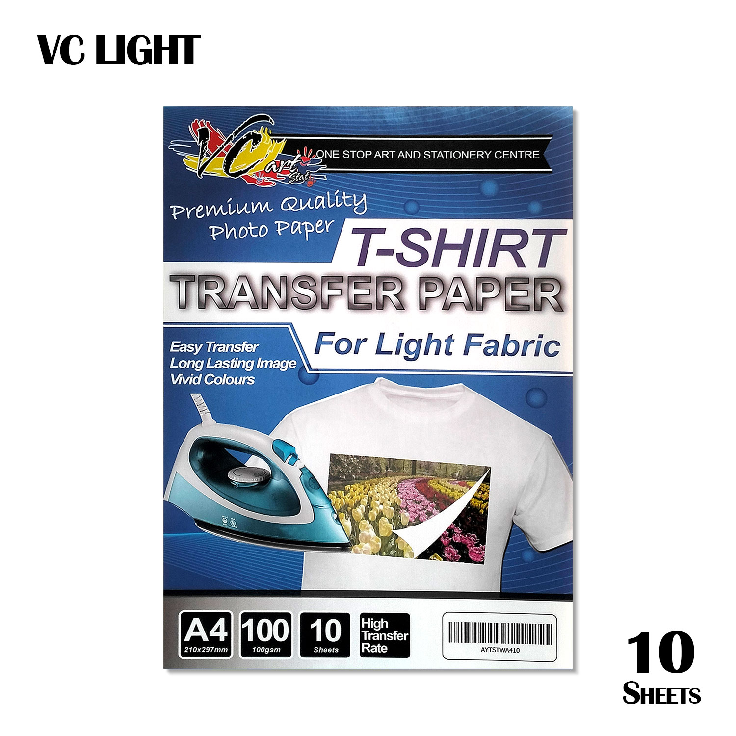 Craft.E Inkjet Printable T-Shirt Transfer Paper for Light/Dark Fabric ...