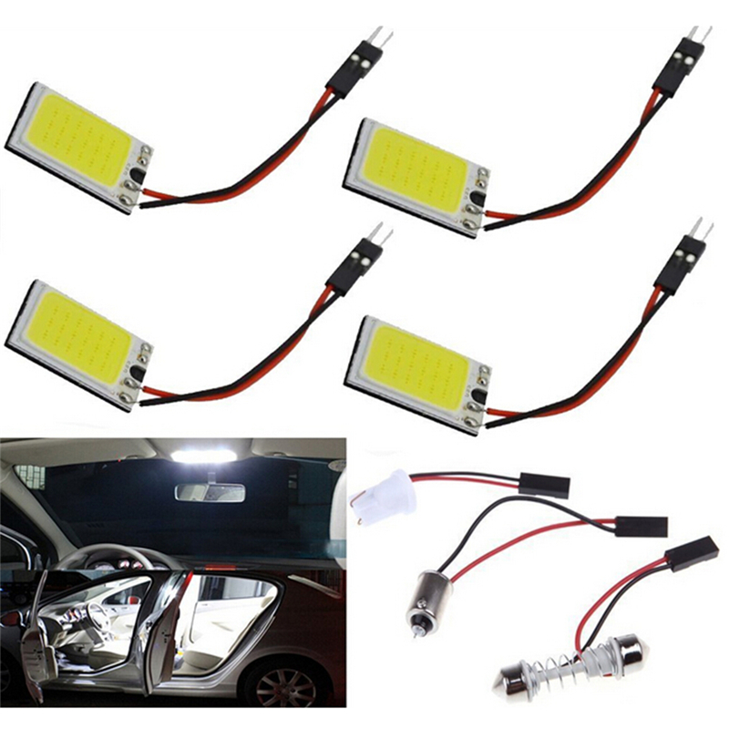 1pc 18-LED COB Car Interior Dome Plate Lights White Bulb BA9S T10 ...