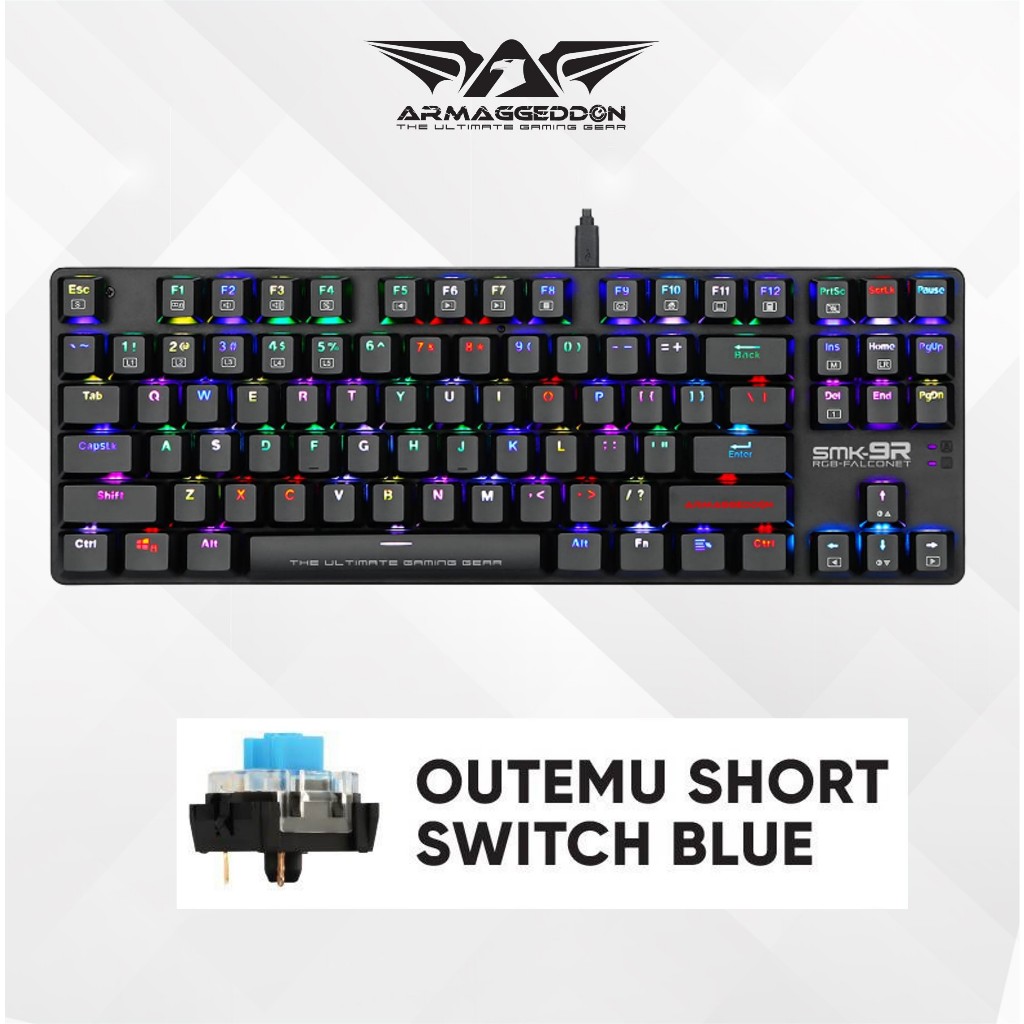 Armaggeddon SMK 9R Wired RGB Gaming Mechanical Keyboard Tenkey less ...