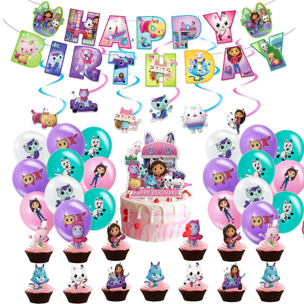 [SG SELLER] Gabby Dollhouse Birthday Party Kit - Gabby Doll House Party ...