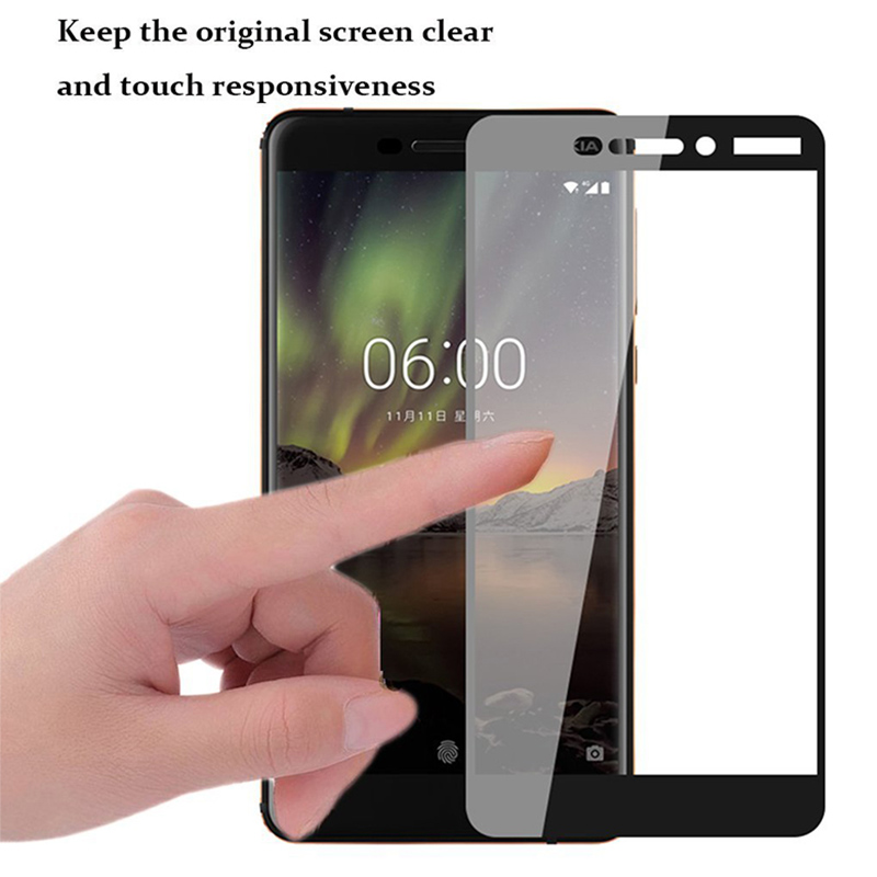 Screen Protector on Nokia 1 2 3 5 6 2018 Tempered Glass for Nokia 2.1 3 ...
