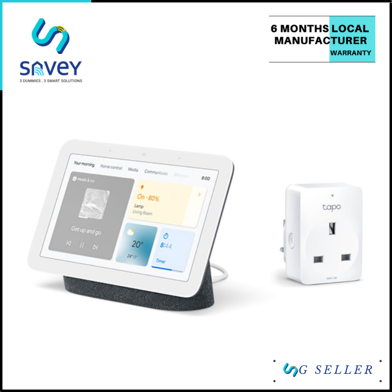 (SG SELLER) GOOGLE NEST HUB 2 (2ND GEN) [CHALK/CHARCOAL] (TW/HK 2 PIN ...