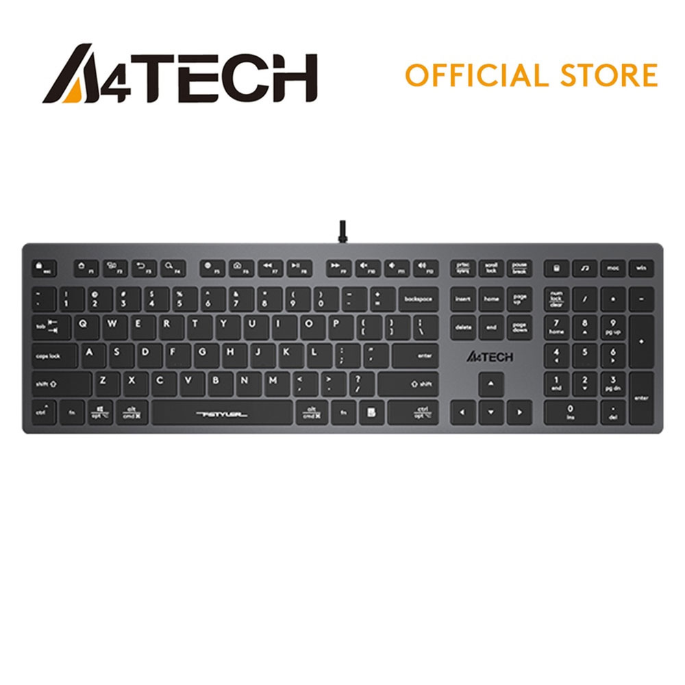 A4Tech FX50 Scissor Switch Ultra-Slim Keycap, Multimedia Hot Keys ...