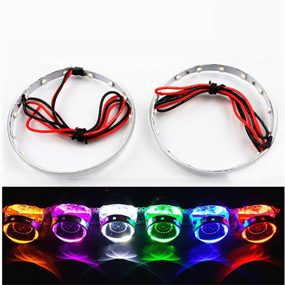 【Big-Sales】 2Pcs DIY Devil Eyes LED Halo Rings Kit 2.5 inch Projector ...