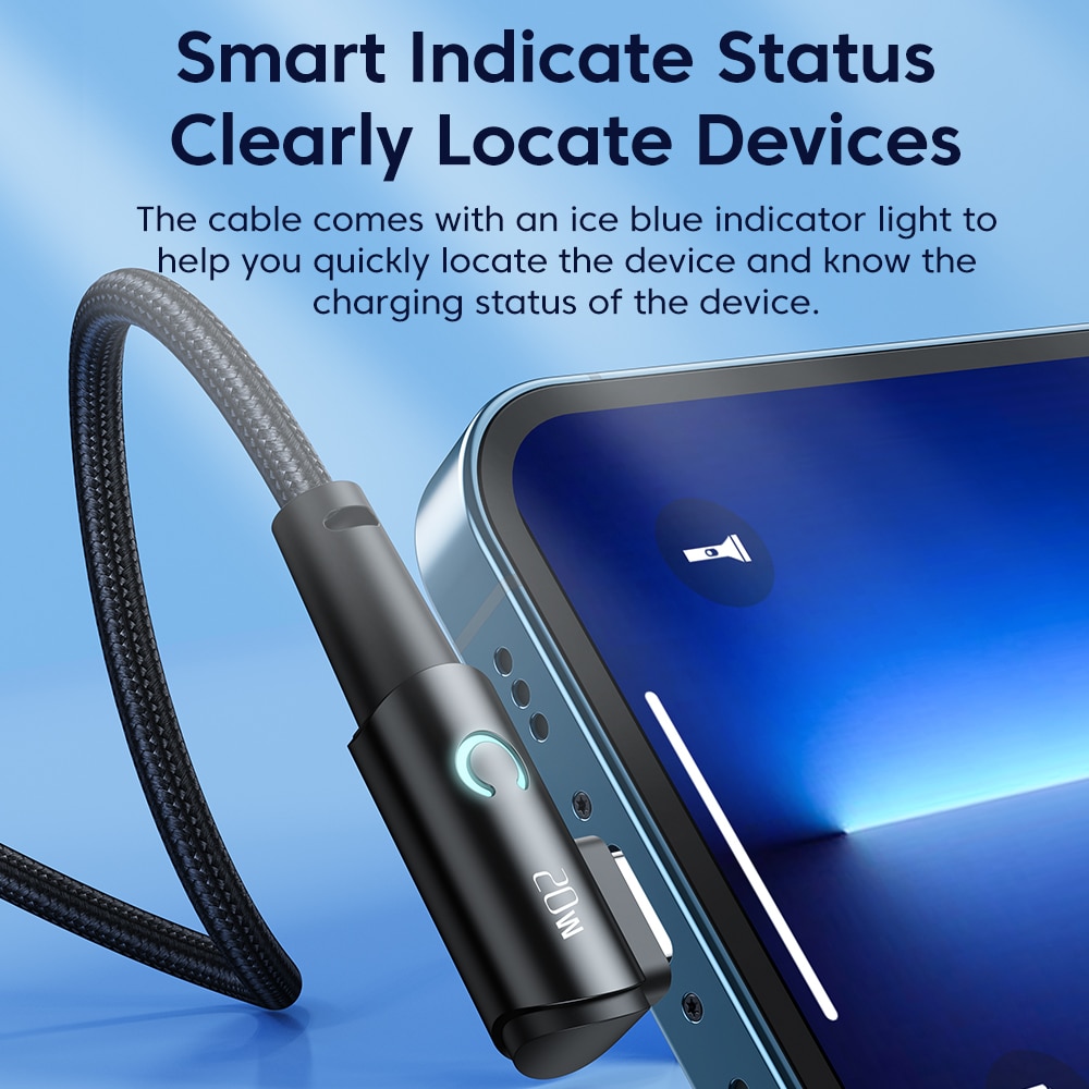 Toocki 90 Degree USB C Lightning Cable For iphone 14 13 12 Pro Max 20W ...