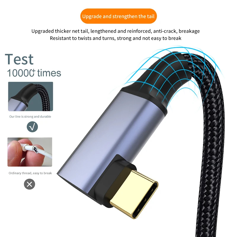 5A USB C Extension Cable Type C 3.1 PD100W Fast Charging Male to Female ...